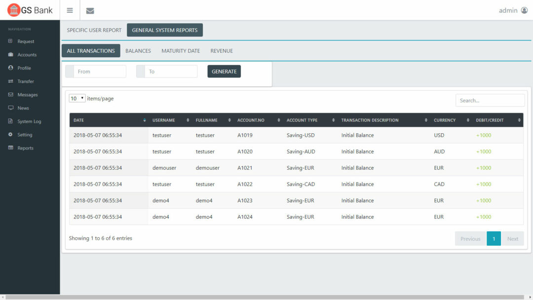 Laravel PHP Based Transaction Banking Software with source code