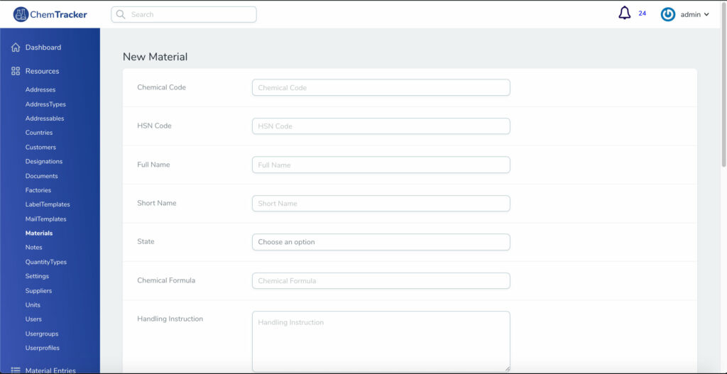 ChemTracker Web Based Chemical Inventory Tracking, Labeling Software