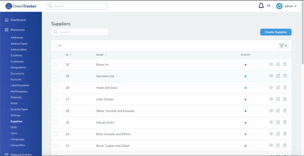 ChemTracker Web Based Chemical Inventory Tracking, Labeling Software