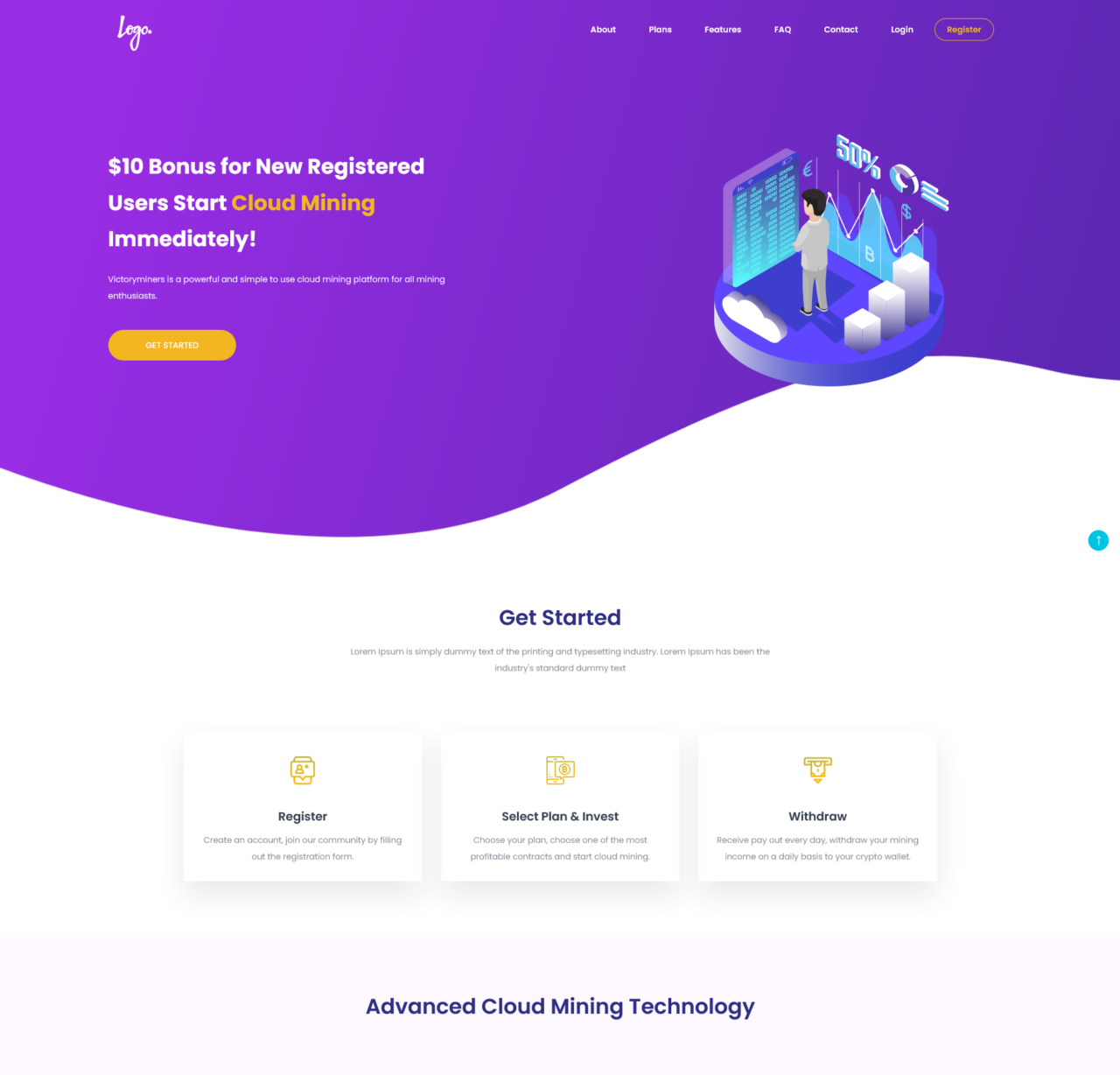 Bitcoin Mining - HYIP Template - Gegosoft Technologies